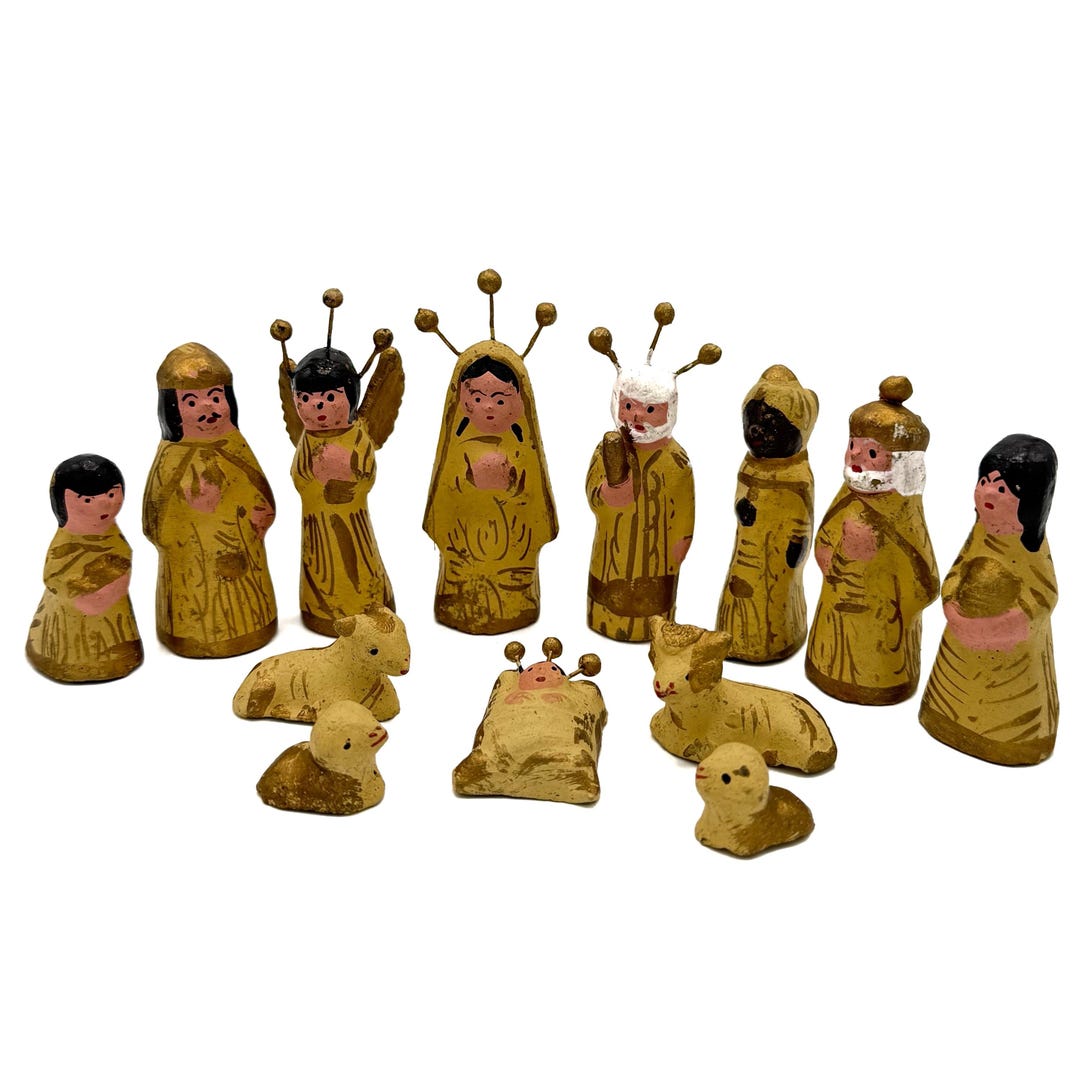 Vintage Mexican Nativity Set, Mexican Pottery, Mexican Nativity - Etsy