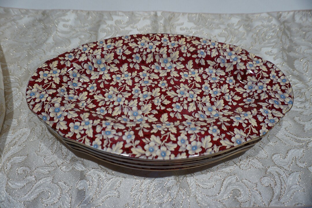Lord Nelson Ware Set of 6 Oval 12 Plates or Platters Royal Brocade ...