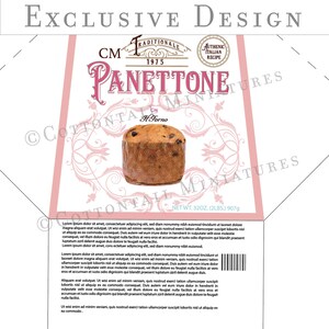 1:12 Printable Panettone Boxes Dollhouse Italian Christmas Bread A4 ...