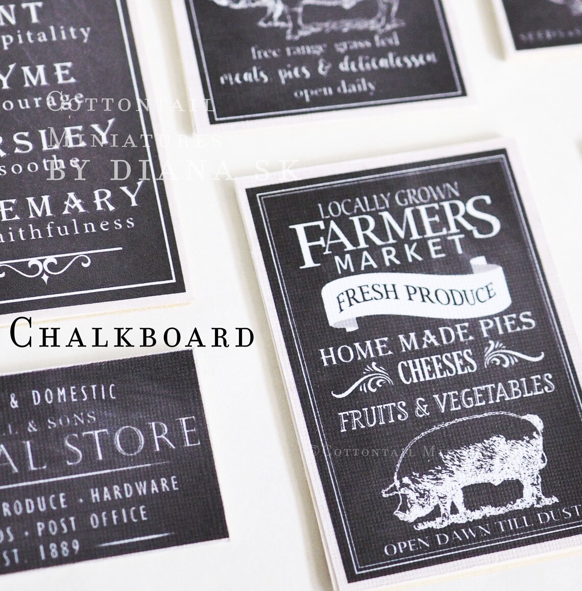 1:12 Scale Printable Farmhouse Posters/signs Rustic Country | Etsy