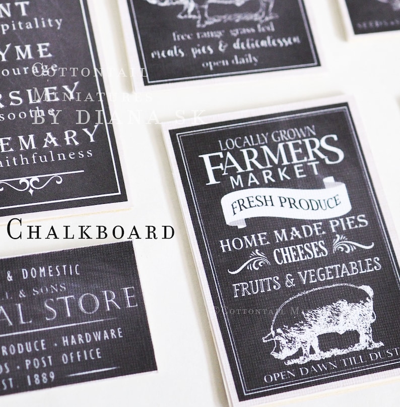 1:12 Scale Printable Farmhouse Posters/signs Rustic Country DIY ...