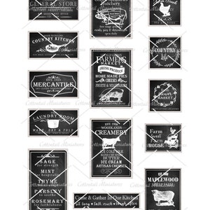 1:12 Scale Printable Farmhouse Posters/signs Rustic Country DIY ...