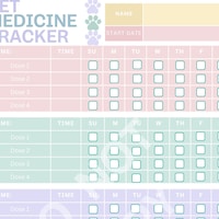 Cat Medication Log Printable PDF | Pet Health Log | Feline Medication ...