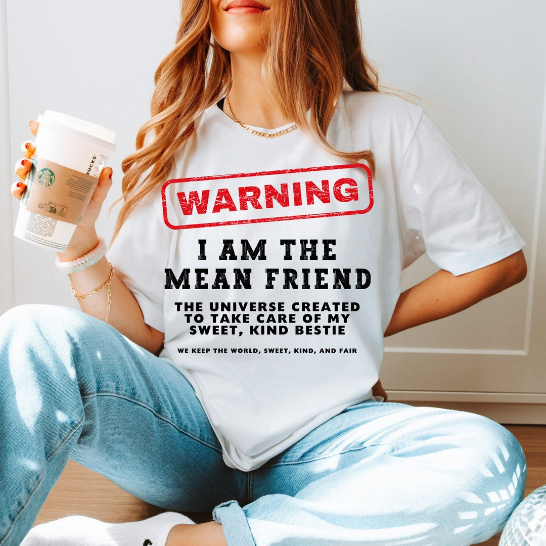 Bestie Shirt, Best Friend Tees, Warning! I'm the Mean Friend, Gift for ...