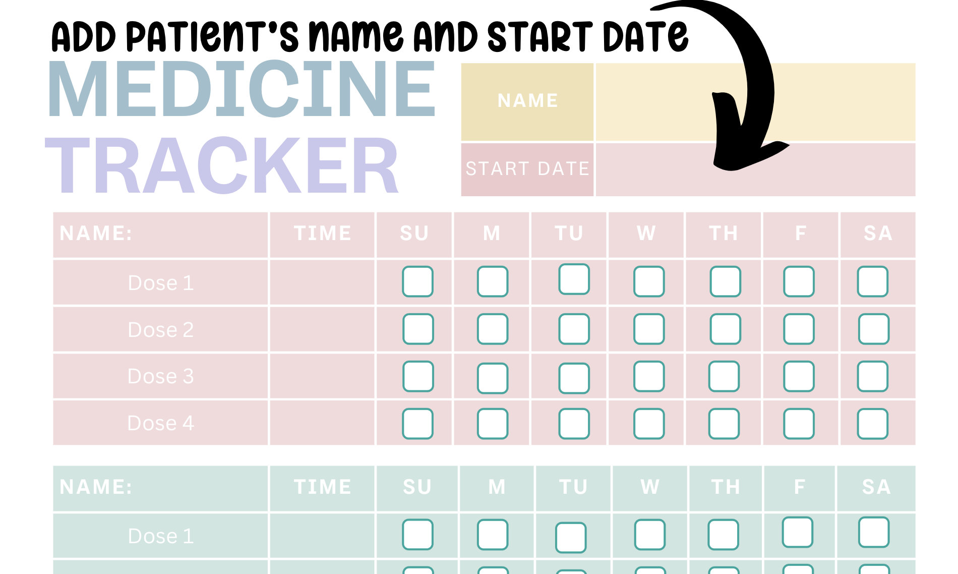 Pet Medication Tracker: Printable Medicine Log (PDF Checklist Template ...