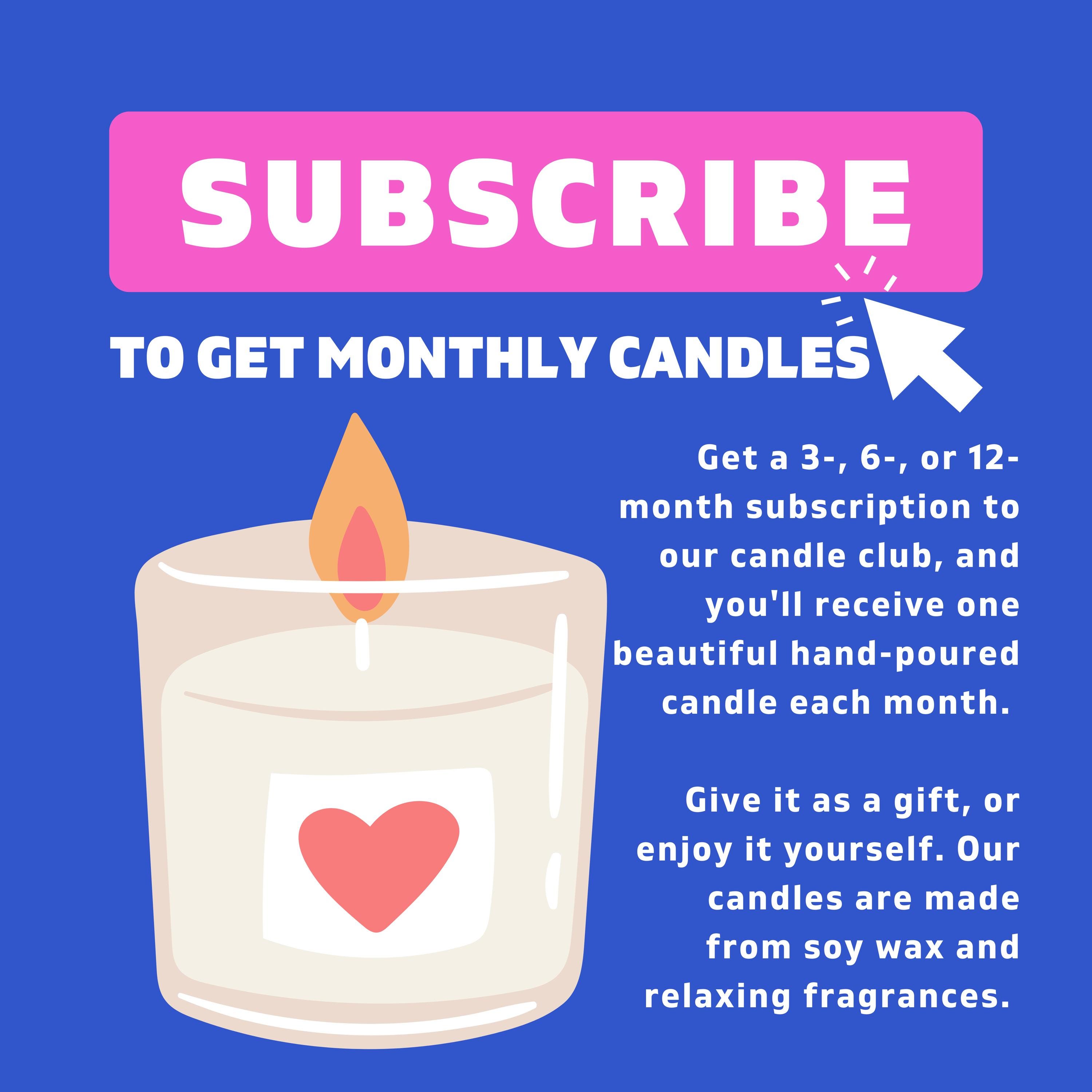 Candle of the Month Subscription, Get a Surprise Random Aromatherapy ...