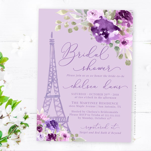 Paris Themed Invitations - Etsy