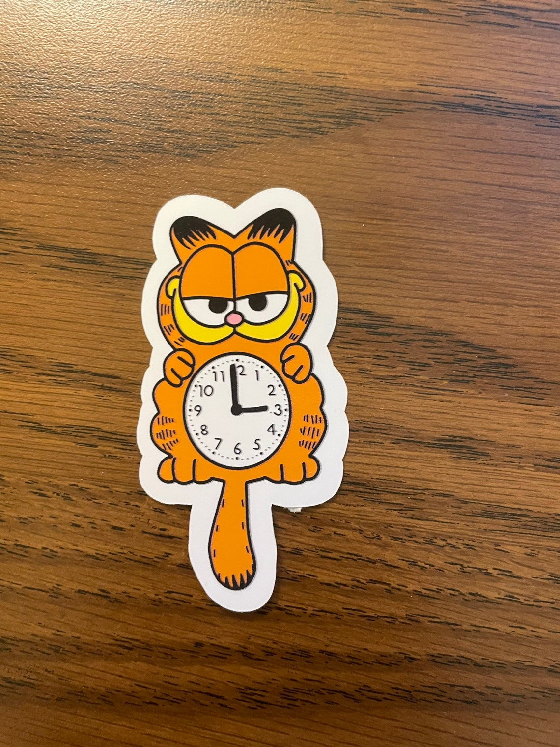 Garfield Clock Sticker, Classic Fat Orange Cat, Decorative and Handmade ...