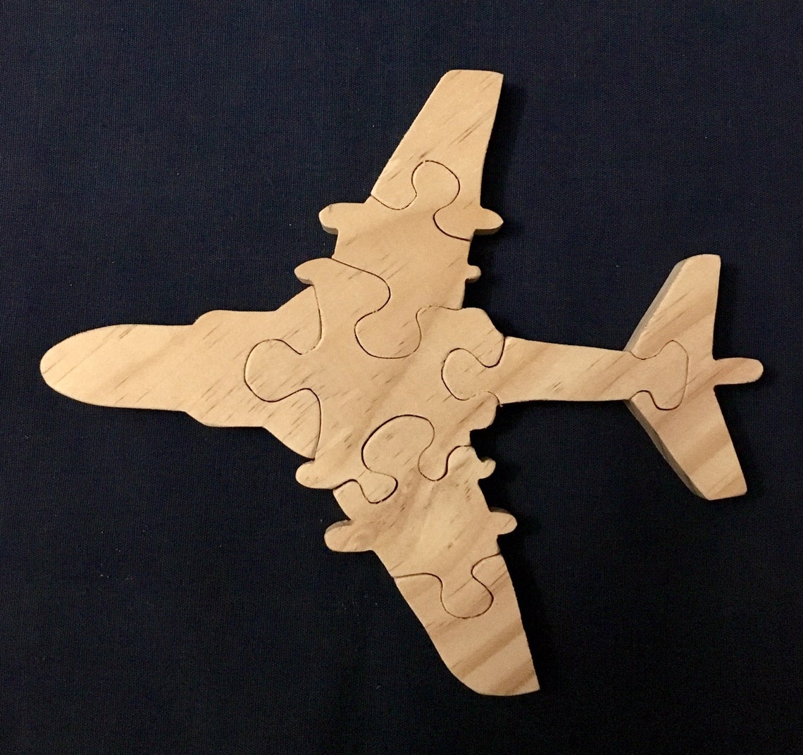 Airplane Puzzle - Etsy