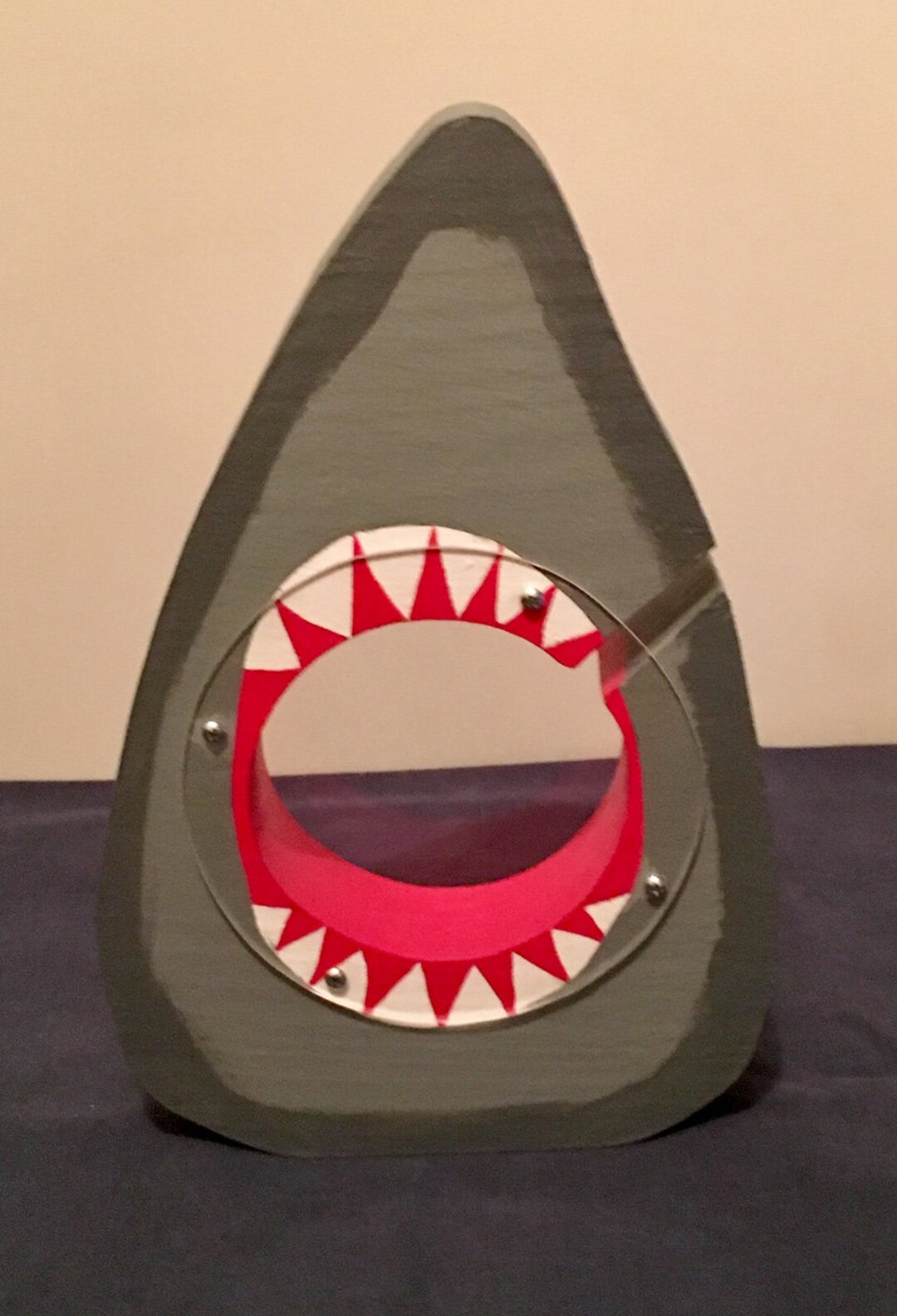 Gray Wooden Shark Bank - Etsy