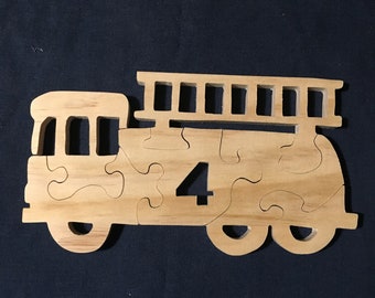 Firetruck Freestanding 3D Fire Truck Jigsaw Puzzle for Play or Shelf ...