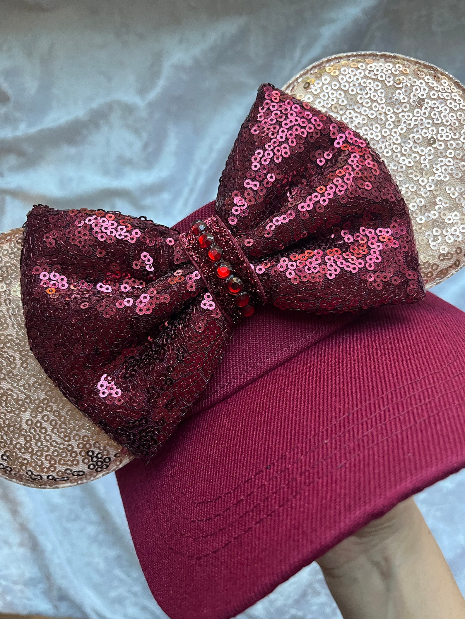 Wine Visor Burgundy Mouse Ears Mickey Ears Minnie Ears - Etsy