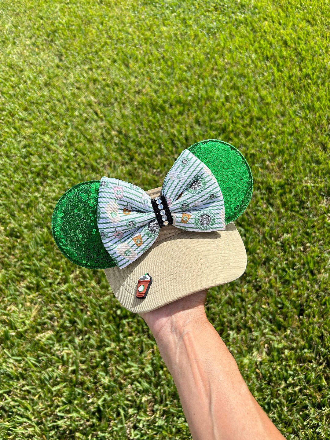 Starbucks Inspired Visor, Mickey Ears, Minnie Ears, Disney Visor, Adult ...