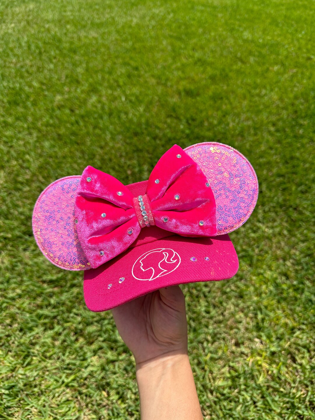 Barbie Inspired Visor, Mouse Ears, Mickey Ears, Minnie Ears, Women ...