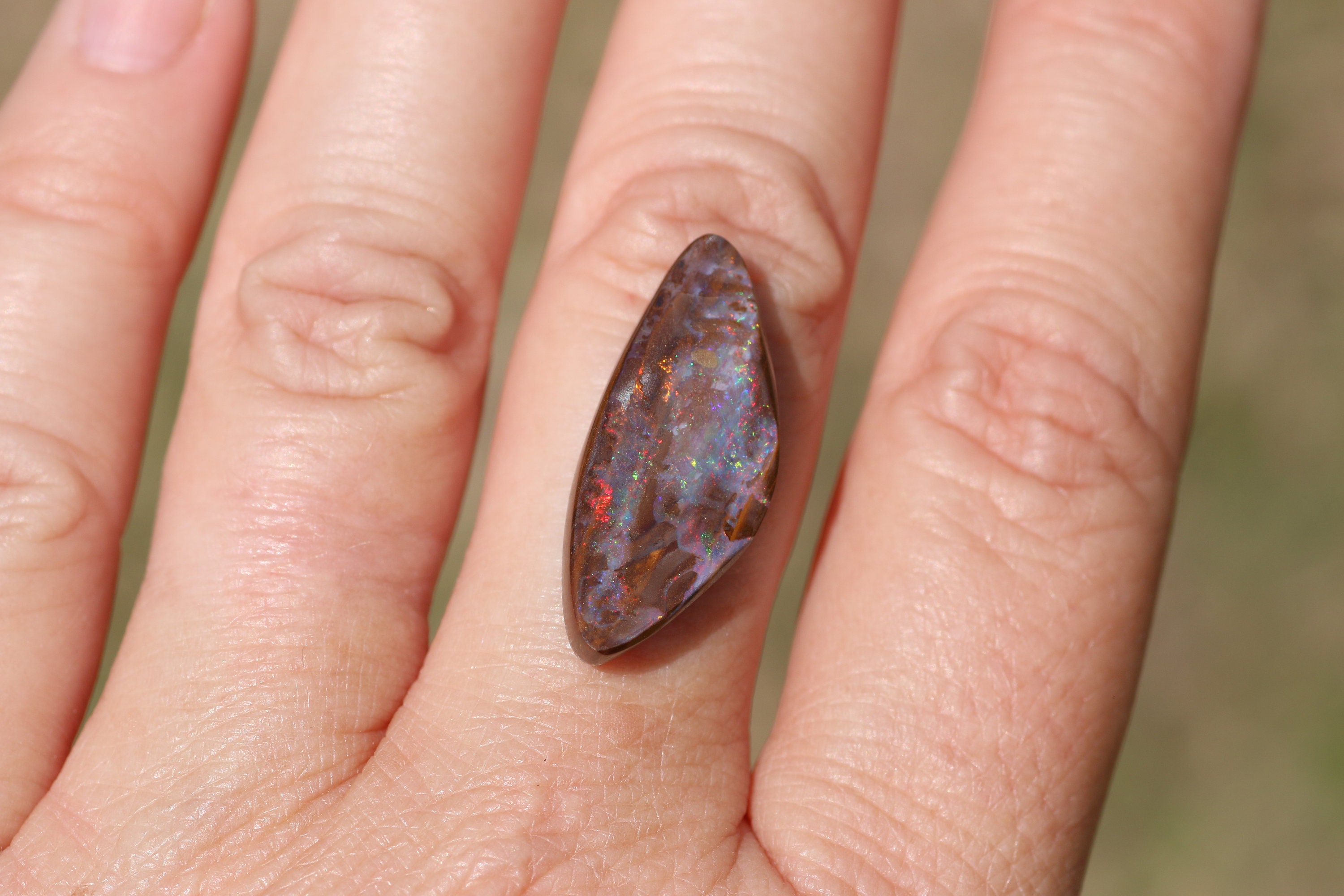 Lovely 11.7ct Freeform Solid Queensland Boulder Opal | Etsy