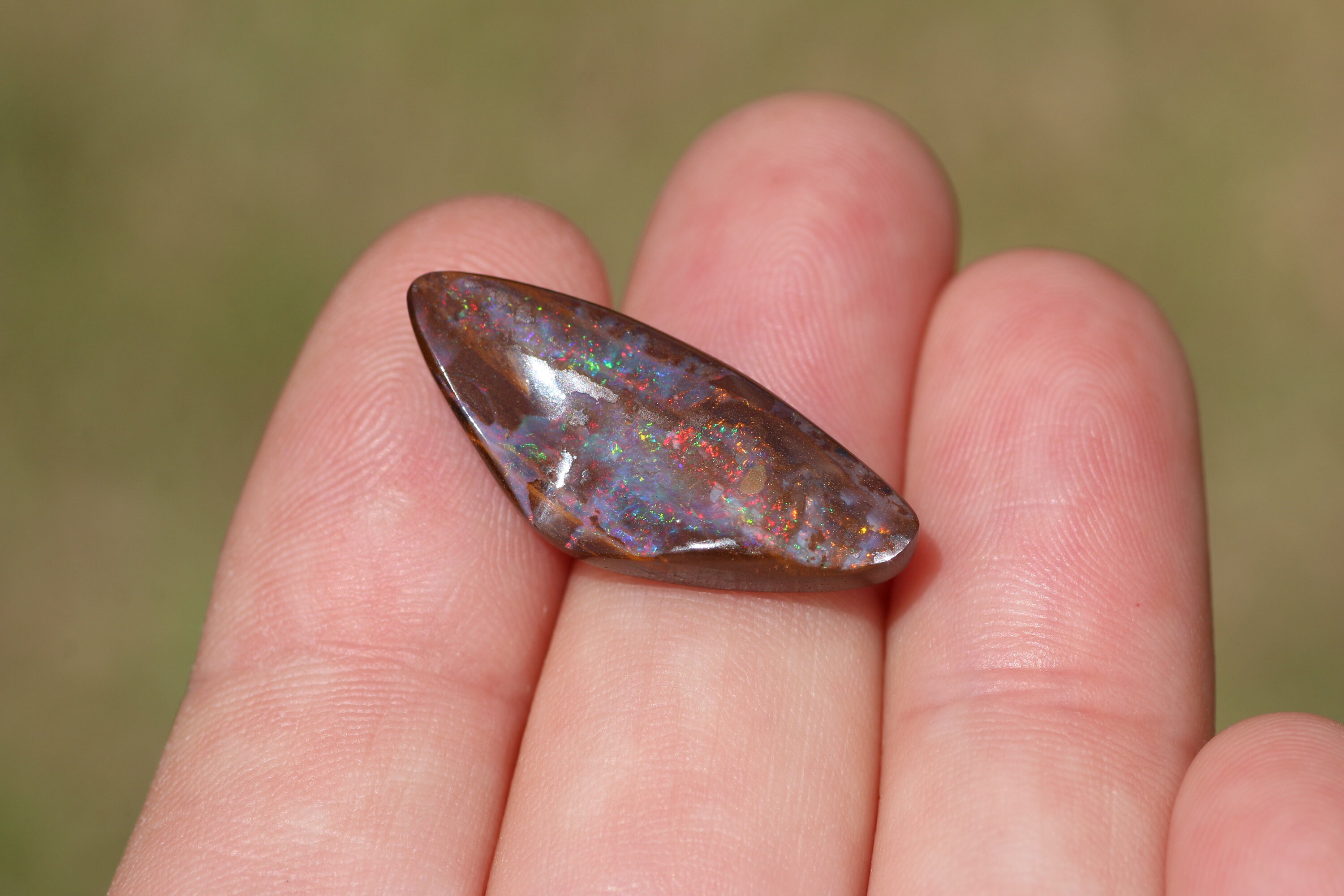 Lovely 11.7ct Freeform Solid Queensland Boulder Opal | Etsy