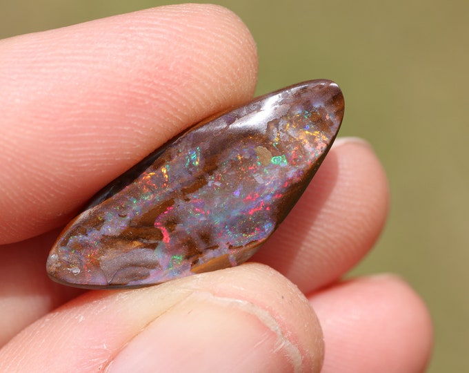 Lovely 11.7ct Freeform Solid Queensland Boulder Opal - Australian Opal (884) - Please Read ...