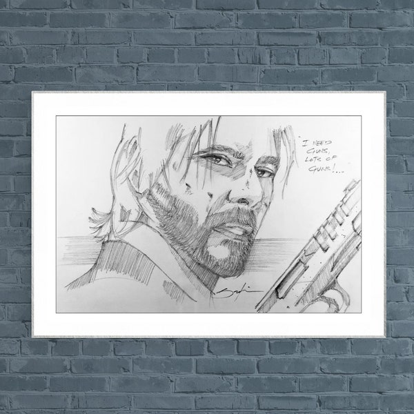 John Wick Original Drawing - Etsy