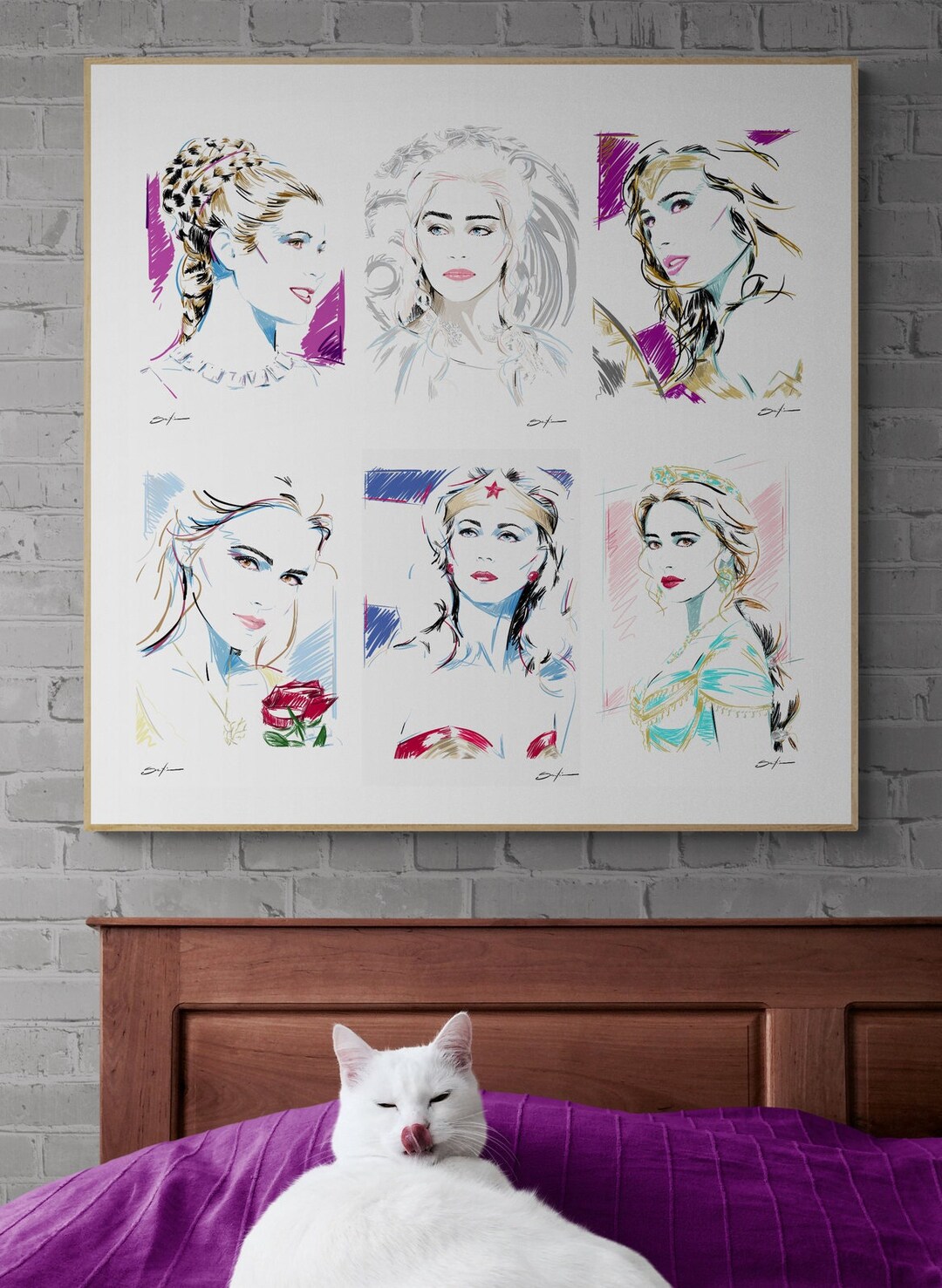 Heroines Art - Female Hero Art - Princess Art - Multi Image Collage ...