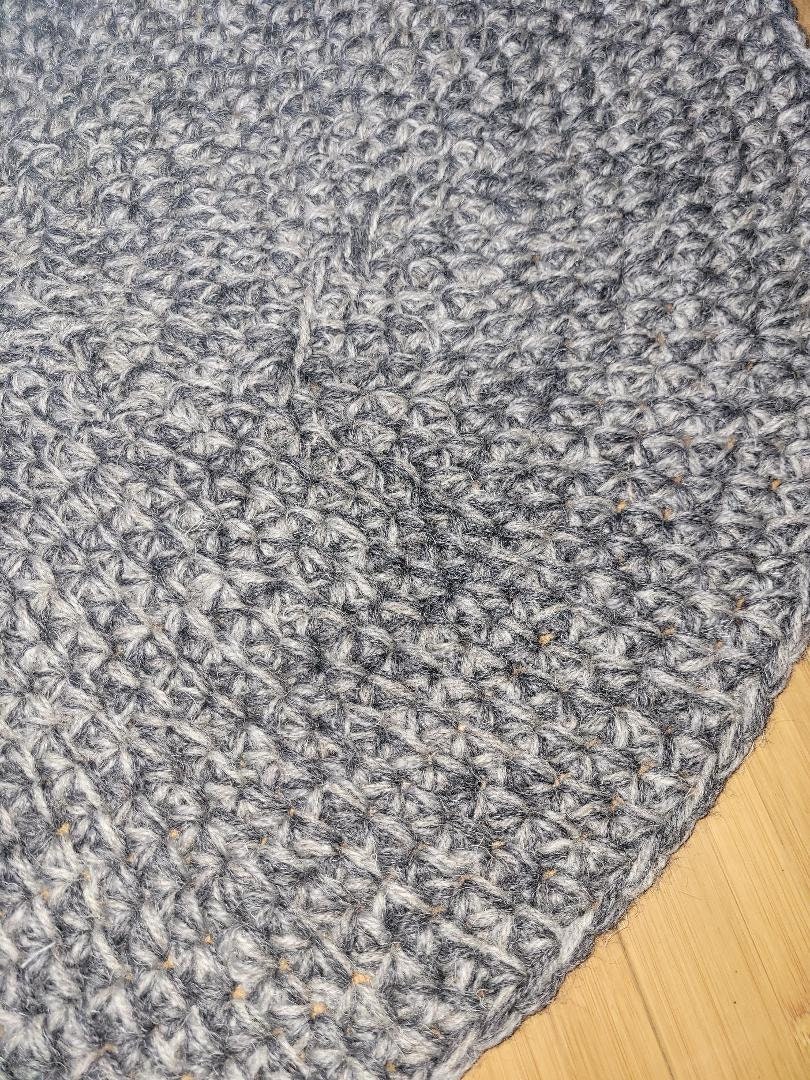 Handmade Large Wool Rug Reversible Round/ Country Rug Farmhouse Scatter ...