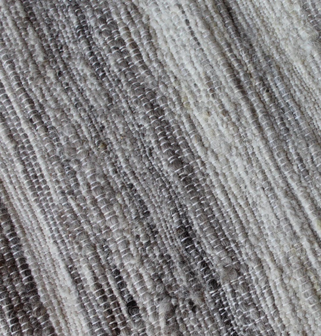 Natural Raw Wool Woven Rug Large Hand Made Rug Hemmed Made From Raw ...