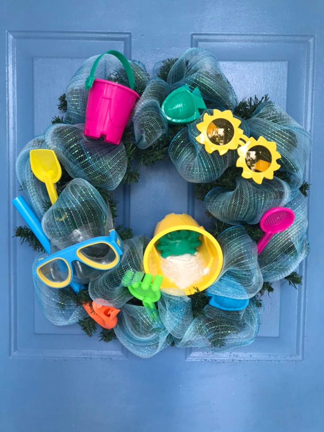 Summer Wreath Pool Wreath Beach Wreath With Sand Toys Fun Summertime ...