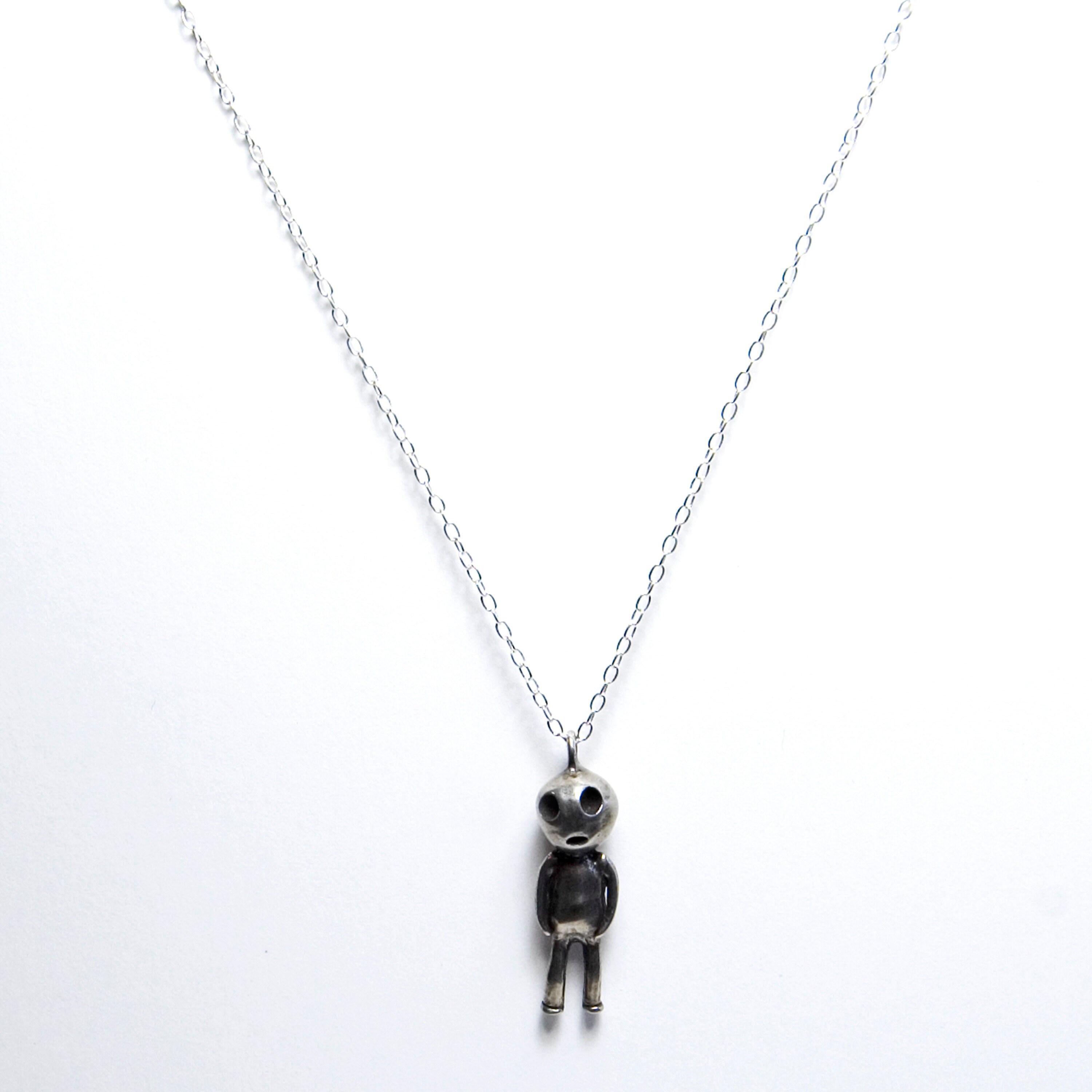 Kodama Pendant, White Bronze Kodama Necklace, Tree Spirits, Forest ...