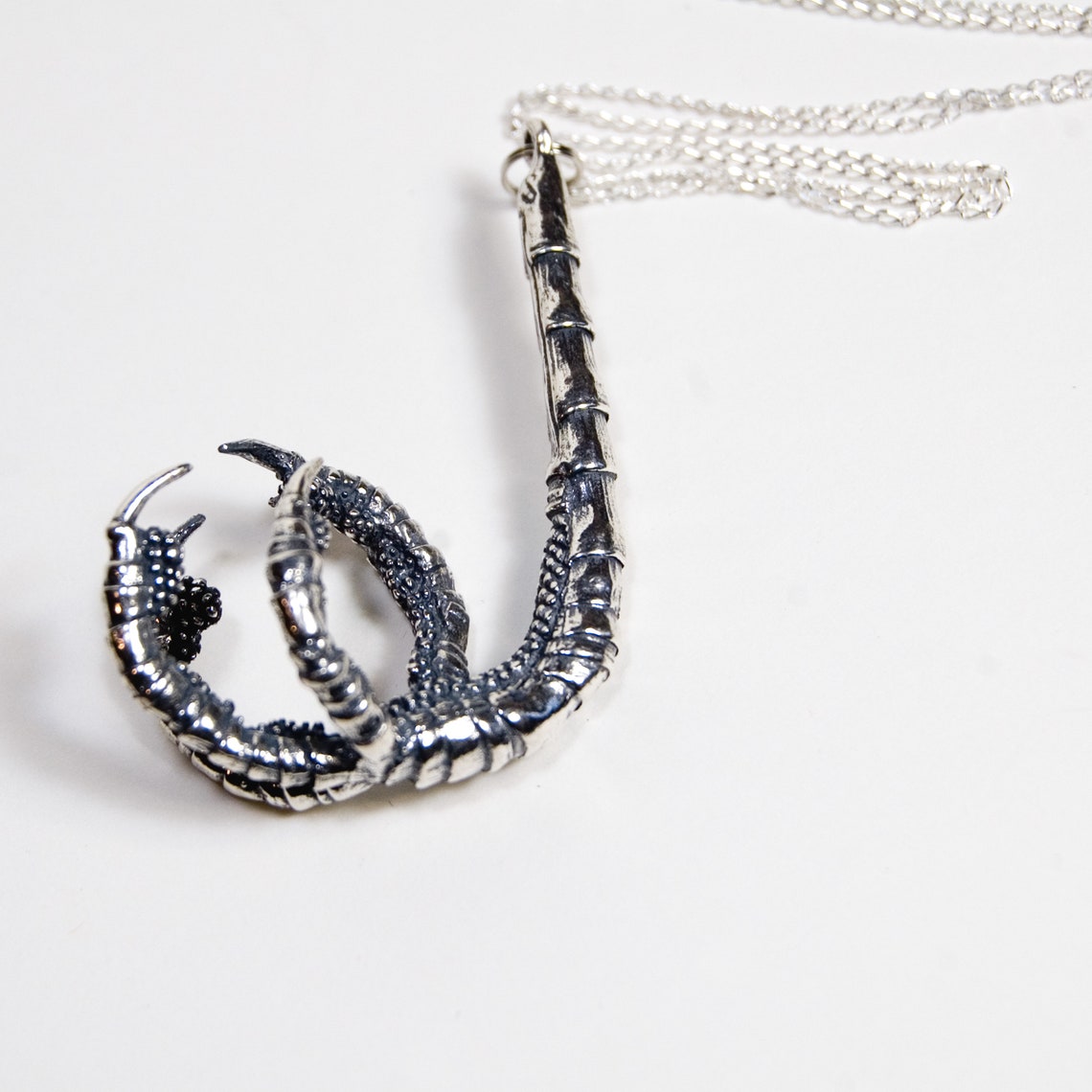 Large Sterling Silver Raven Claw Pendant Raven Claw Necklace - Etsy