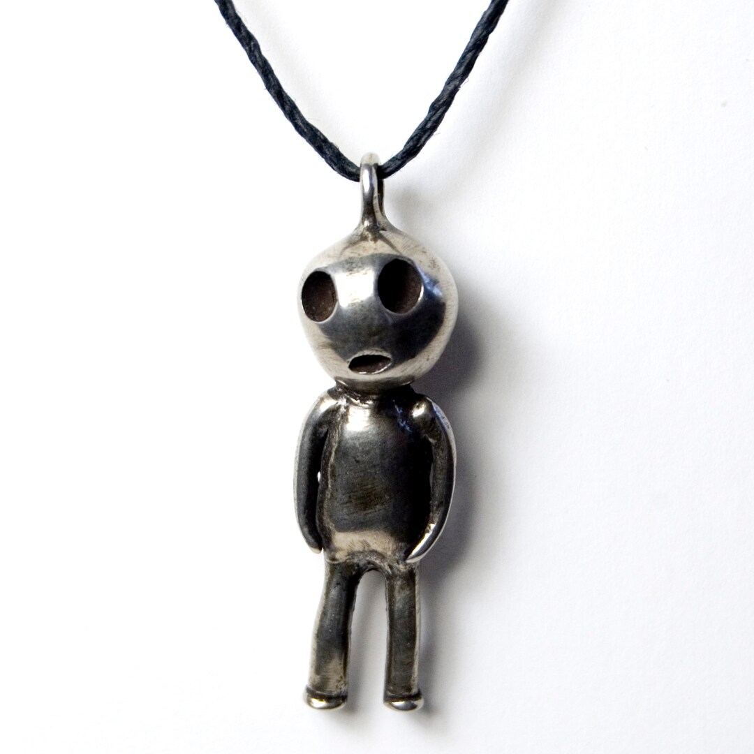 Kodama Pendant, White Bronze Kodama Necklace, Tree Spirits, Forest ...