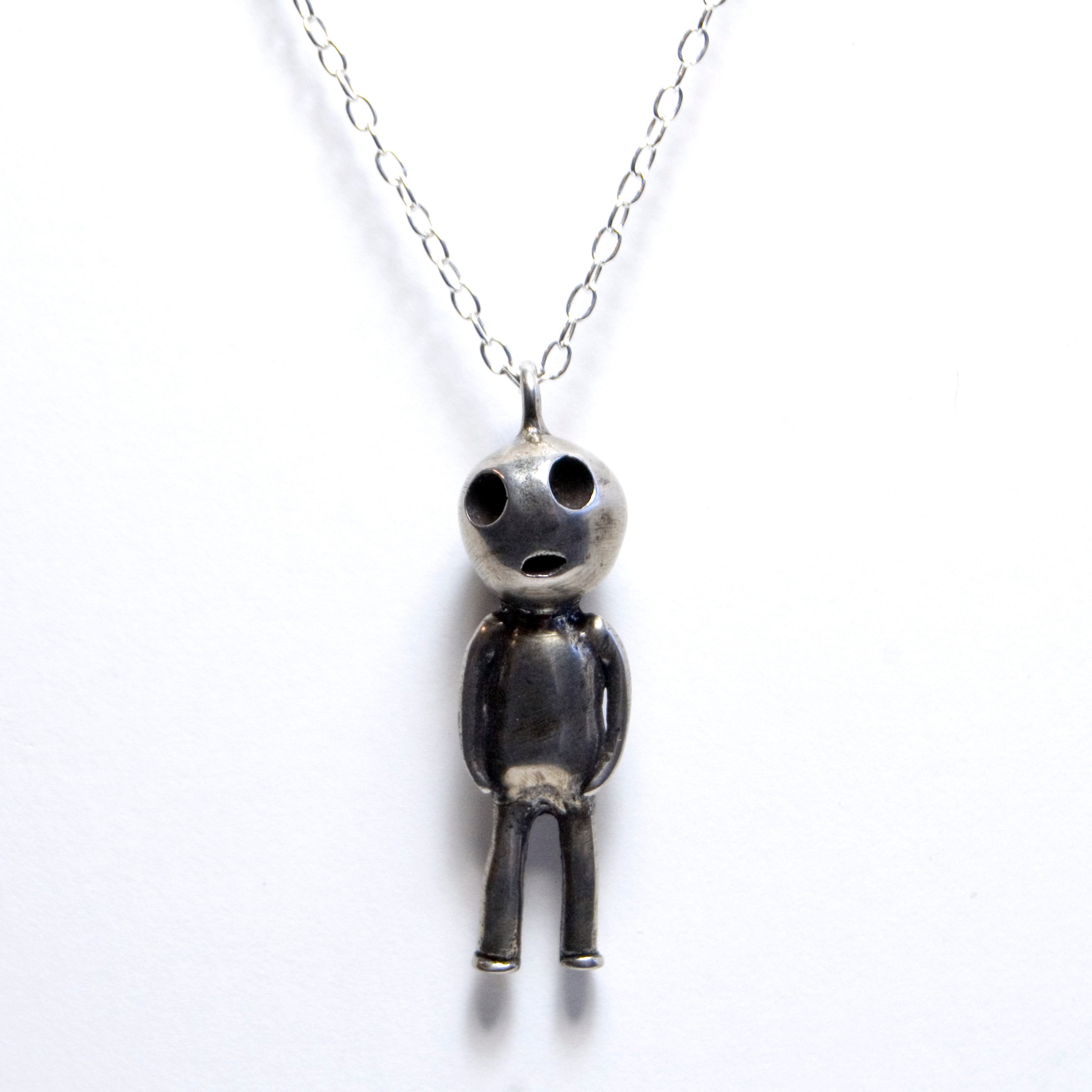 Kodama Pendant, White Bronze Kodama Necklace, Tree Spirits, Forest ...