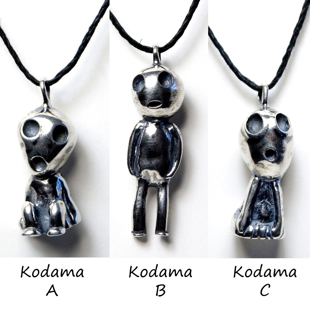 Kodama Pendants, Sterling Silver Kodama Necklace, Tree Spirits, Forest ...