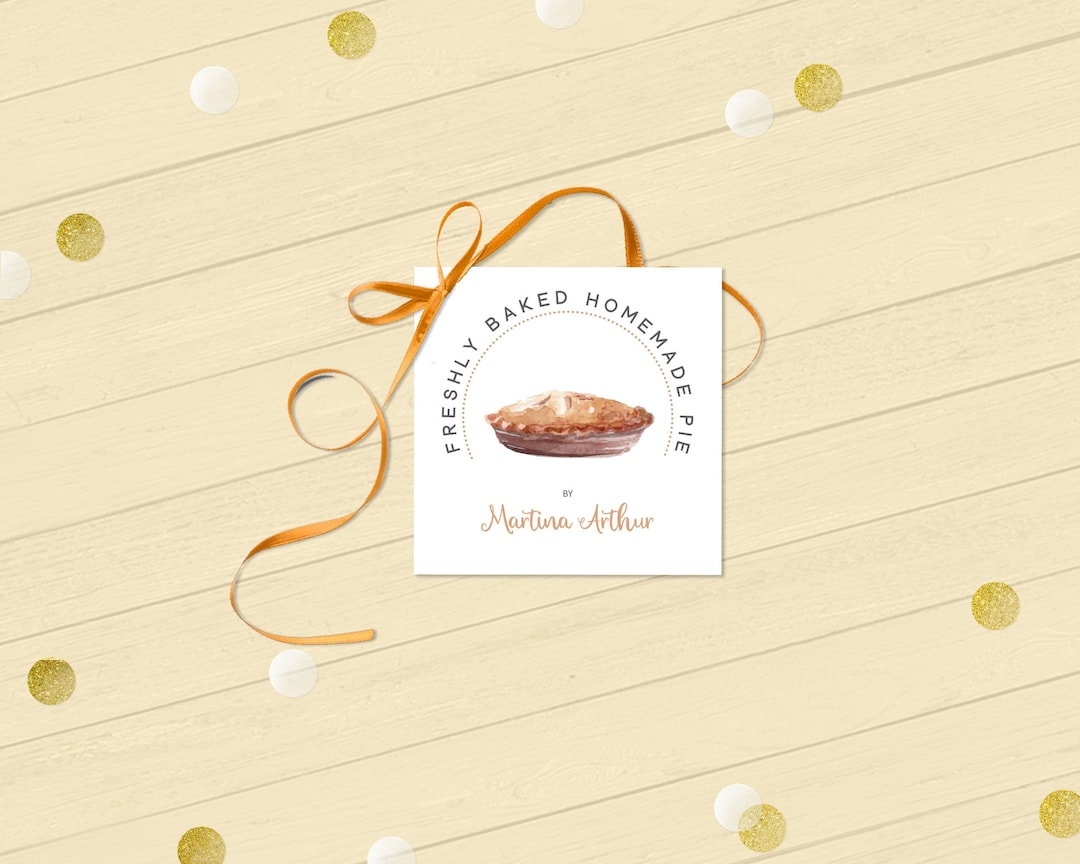Homemade Pie Gift Tag: Printable Holiday Pie Label (corjl Template) - Etsy