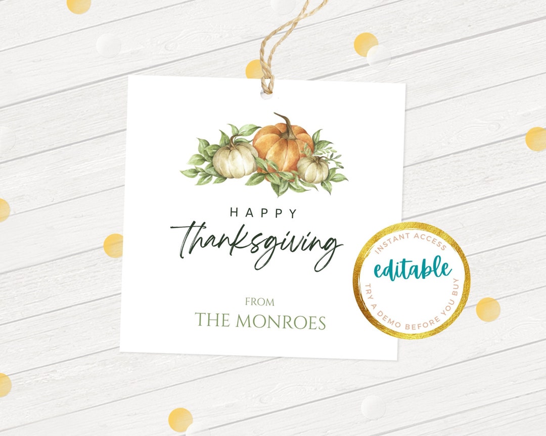 Pumpkin Thanksgiving Gift Card: Modern Minimalistic Happy Thanksgiving ...