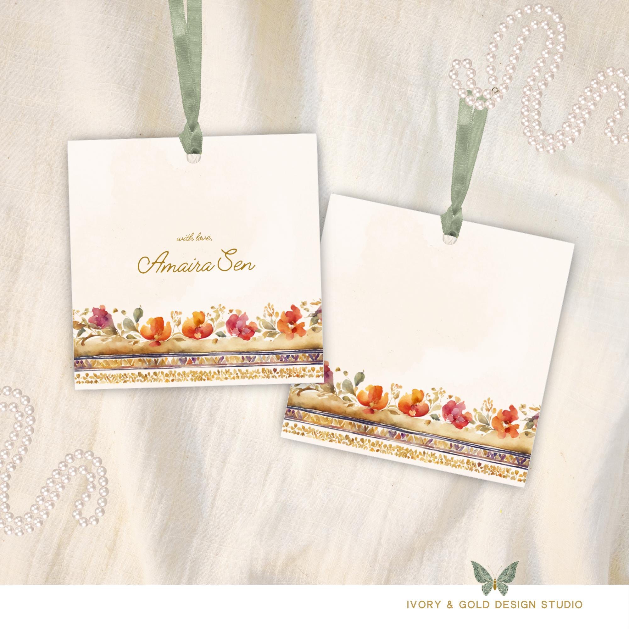 Editable Diwali Gift Tag - Personalized Indian Wedding Thank You Tag ...