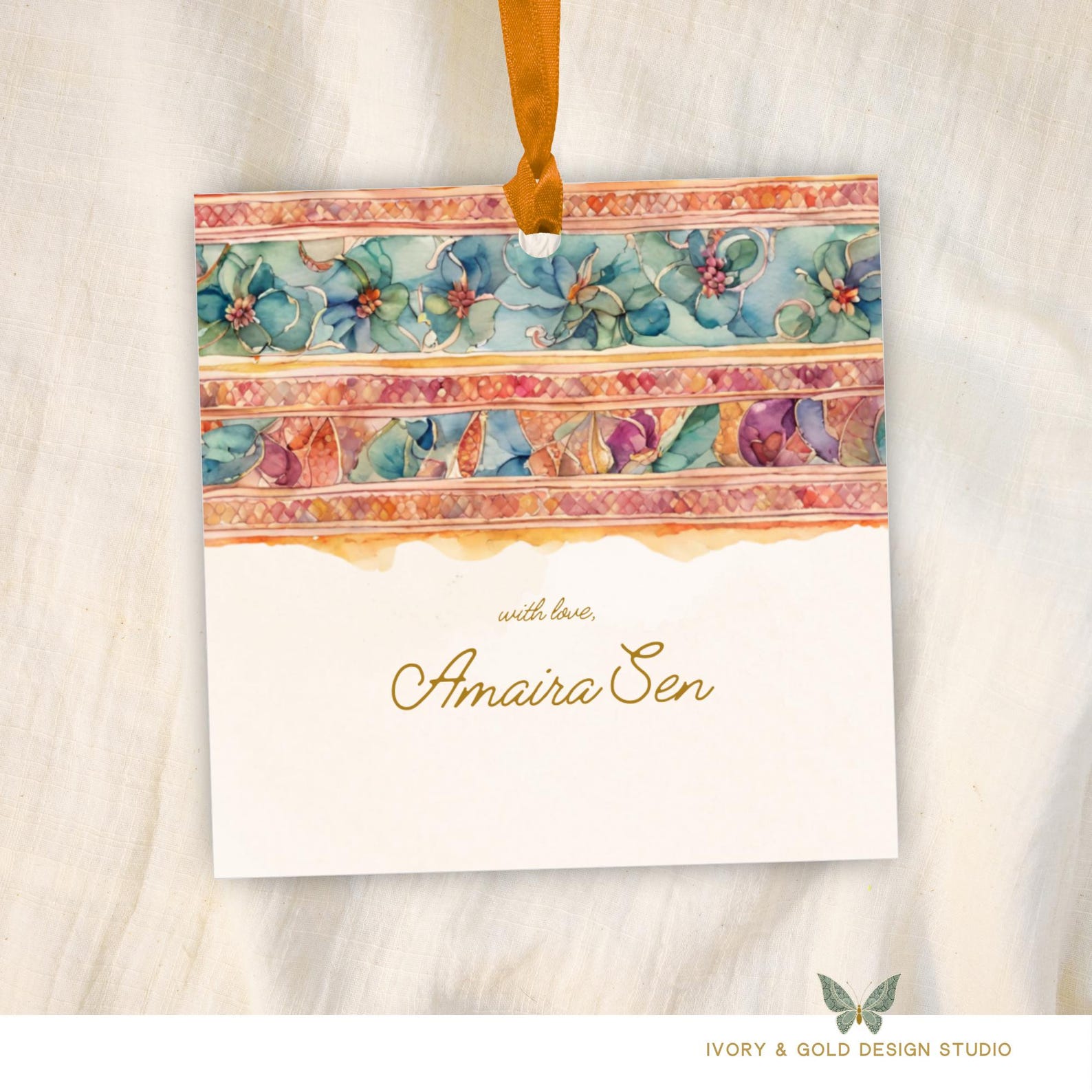 Editable Printable Diwali Gift Tag: Indian Wedding Thank You - Canva ...