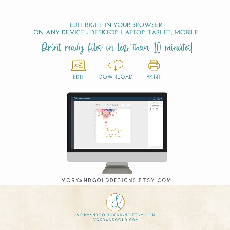 Indian Gift Tag | Return Gift Tag, Thank You Card, Desi Wedding Favor ...