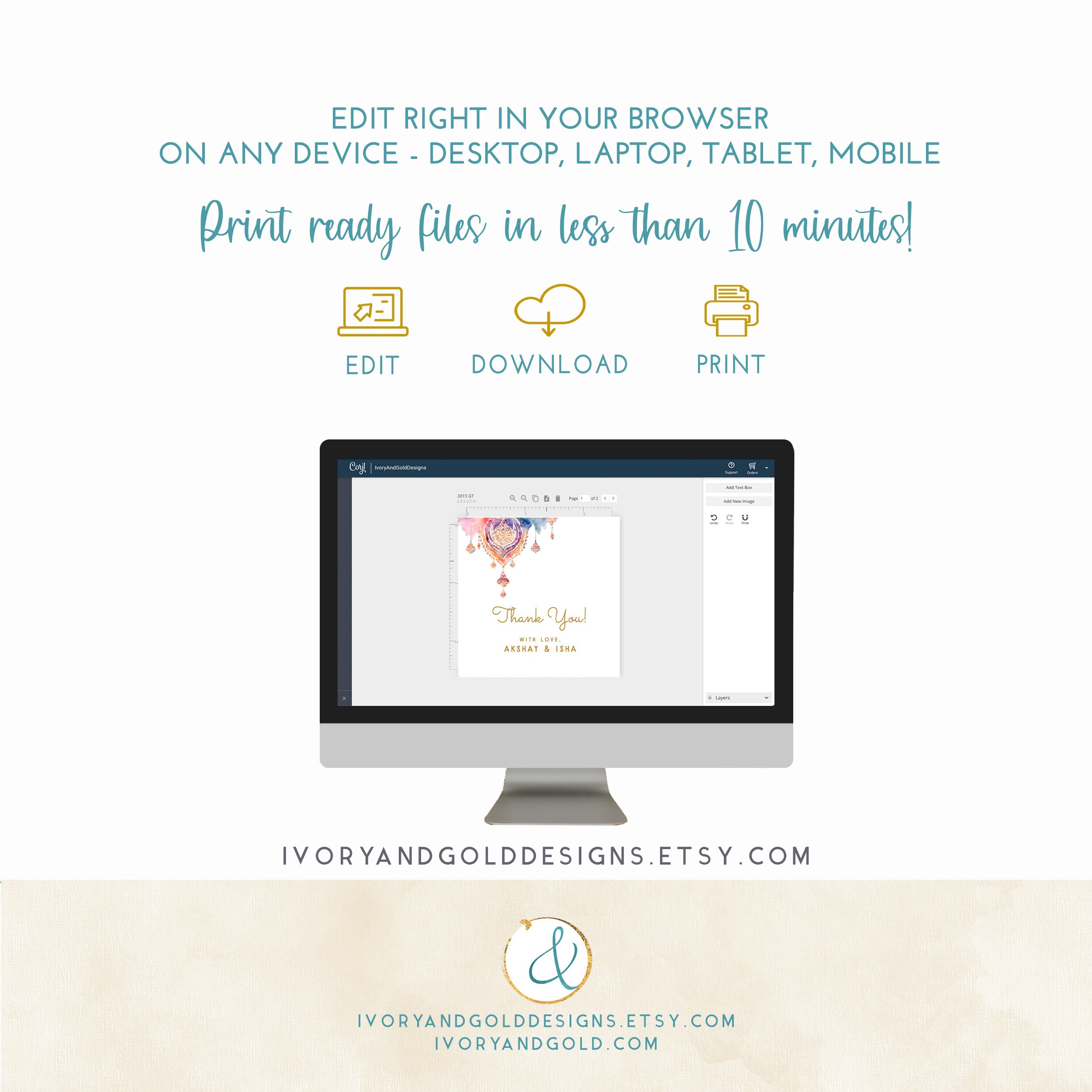 Indian Gift Tag | Return Gift Tag, Thank You Card, Desi Wedding Favor ...