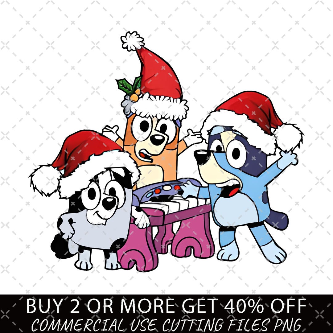 Bluey Christmas PNG, Bluey Family Png, Decal Files, Vinyl Stickers, Car ...