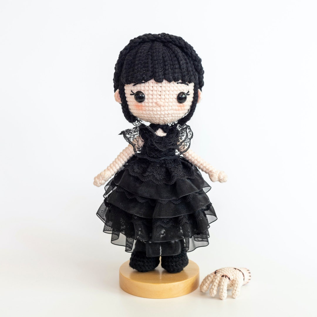 Wednesday Addams Doll, Amigurumi Wednesday Doll, Crochet Wednesday Doll ...