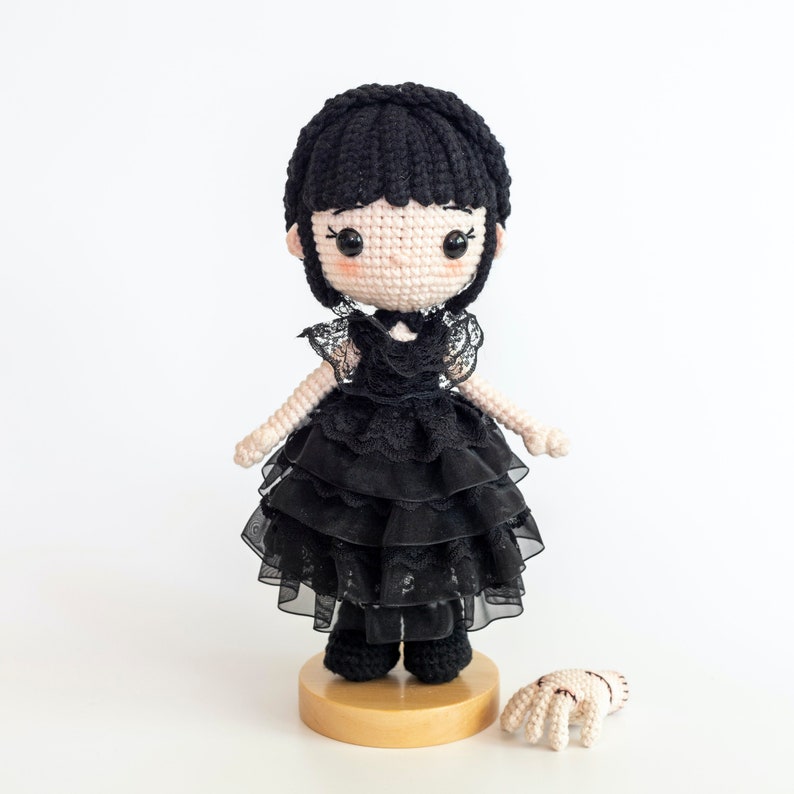 Wednesday Addams Doll Amigurumi Wednesday Doll Crochet - Etsy
