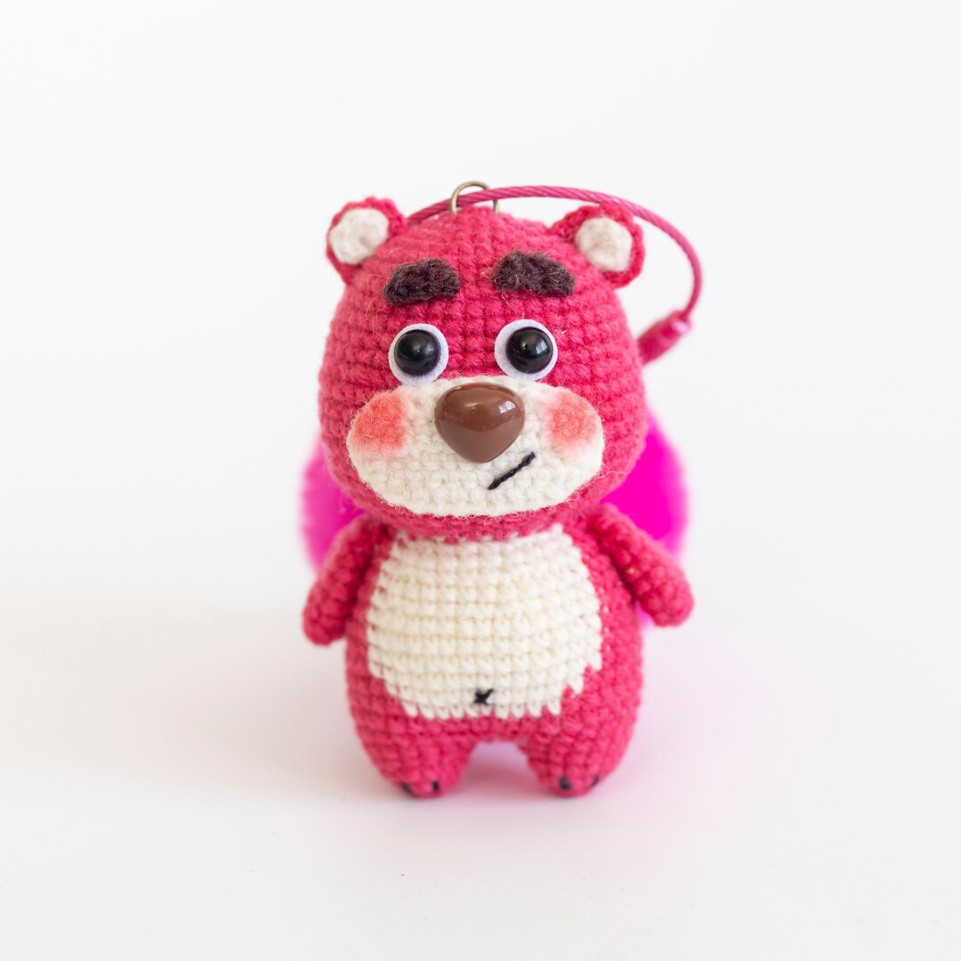 Crochet Lotso Bear Inspired Doll, Lotso Bear Inspired Keychain ...
