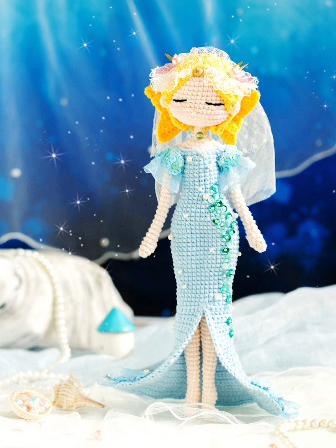 Crochet Zodiac Doll, Amigurumi Zodiac Doll, Handmade Zodiac Doll Pisces ...