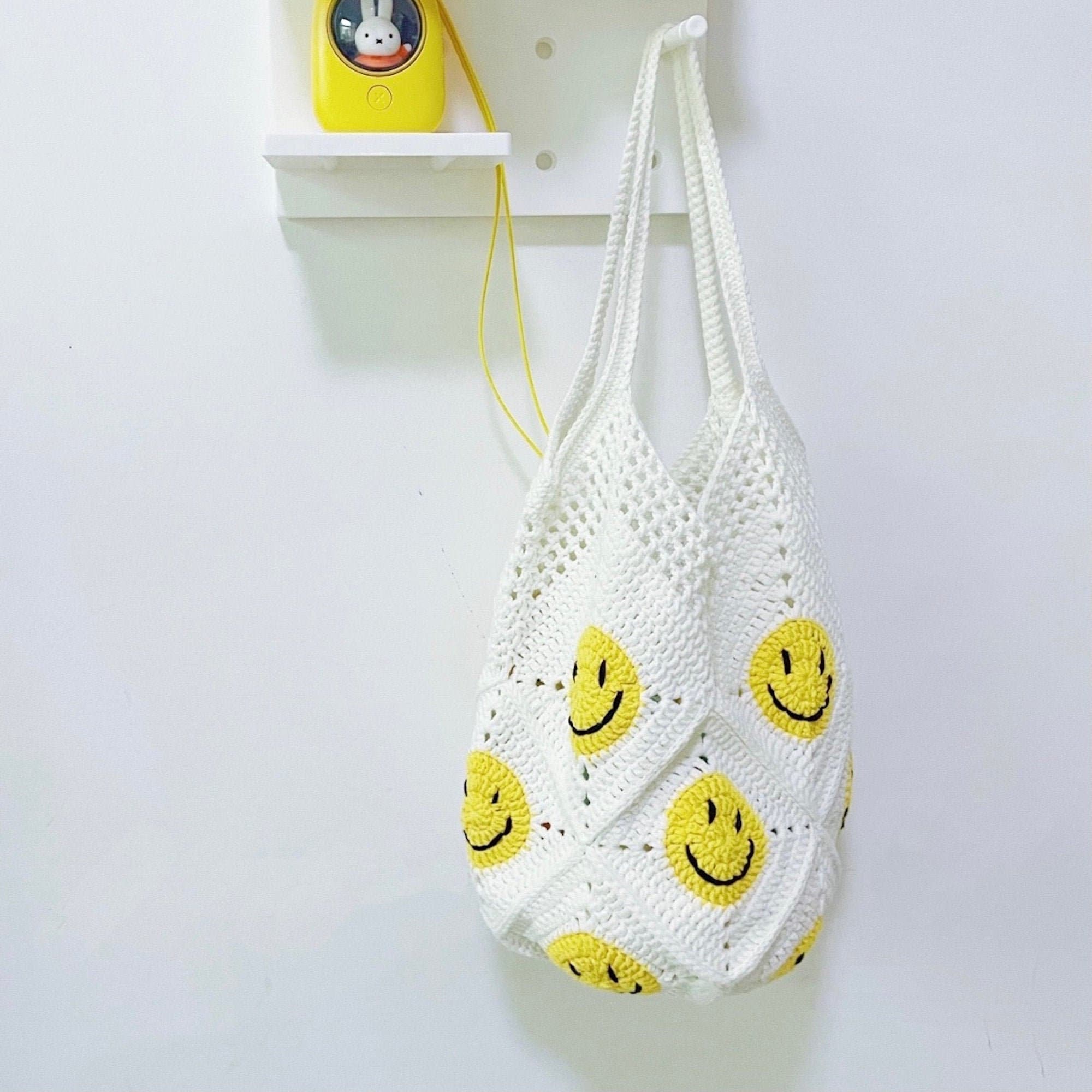 Crochet Smiley Face Bag Amigurumi Bags Crochet Shoulder Bag - Etsy