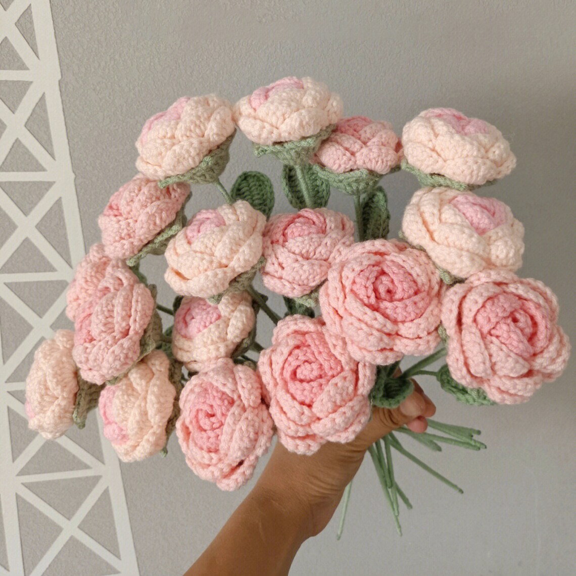 Handmade Rose Flowers Crochet Flower Bouquet for Friend - Etsy