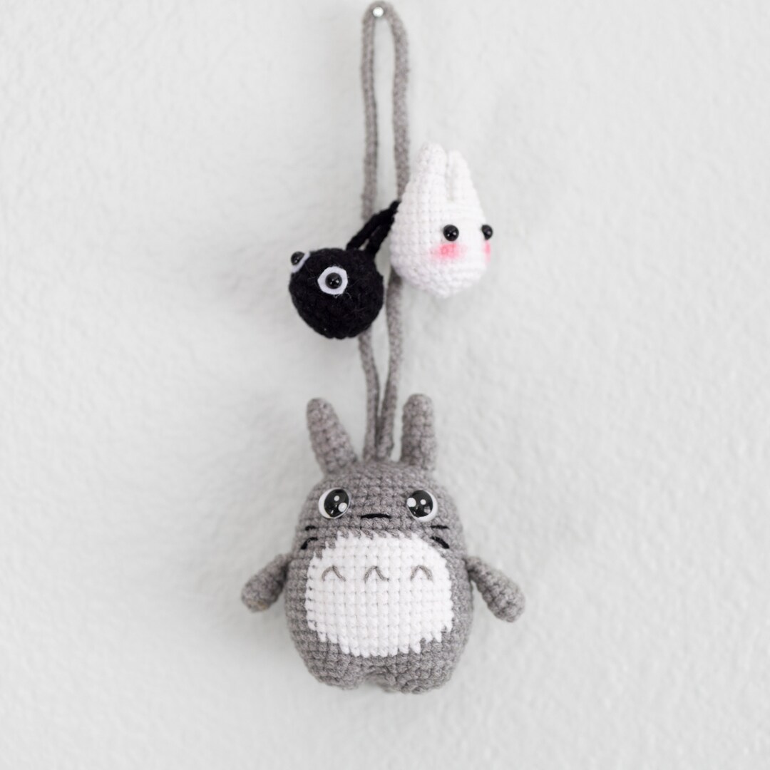 Crochet Totoro Hanging Decor, Handmade Totoro Car Hanging, Totoro Car ...