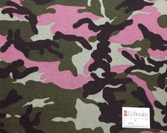 Pink camo fabric | Etsy