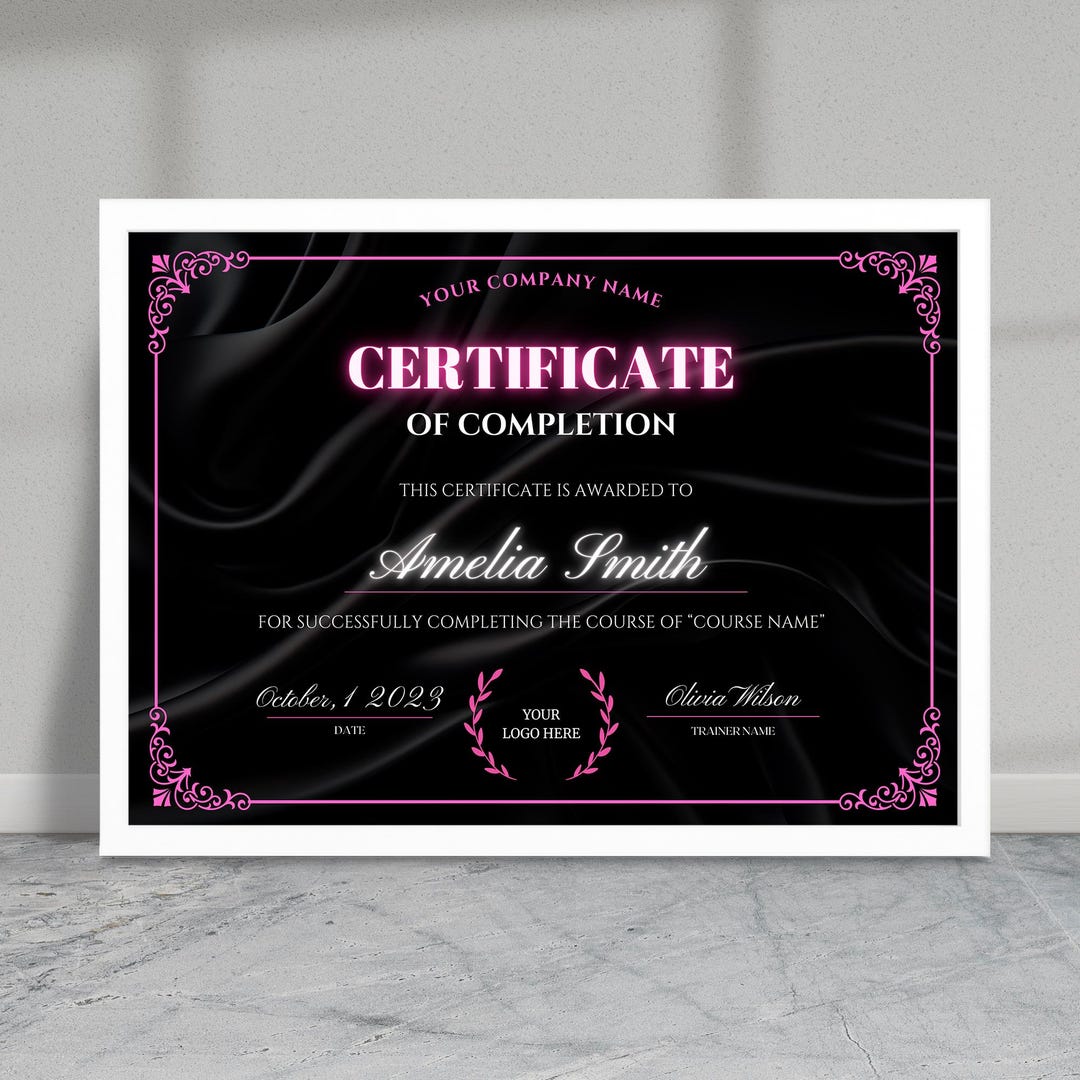 Editable Beauty Course Certificate Template (digital Download) - Etsy