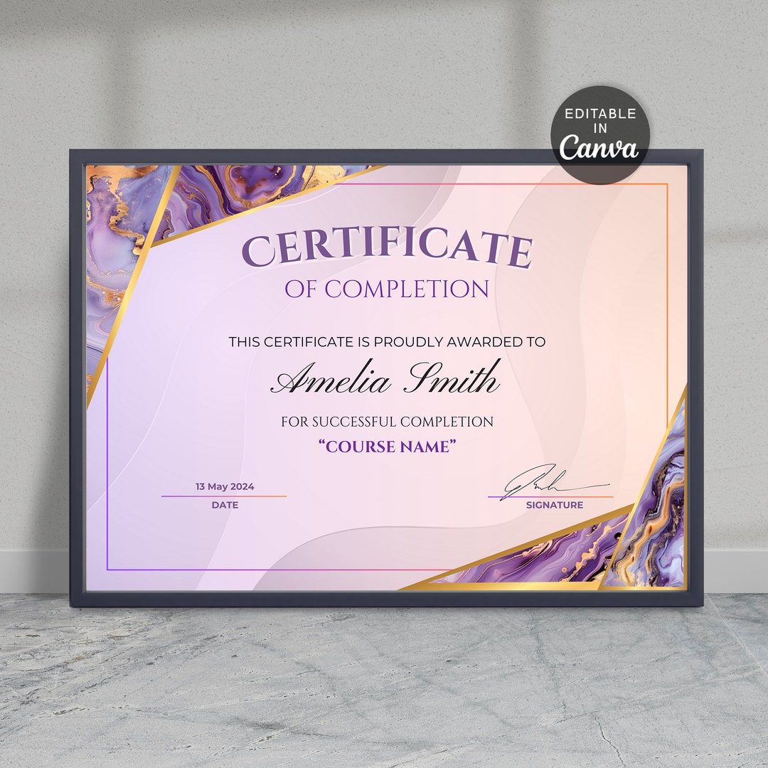 Certificate of Completion Template, Training Course Award Beauty Makeup ...