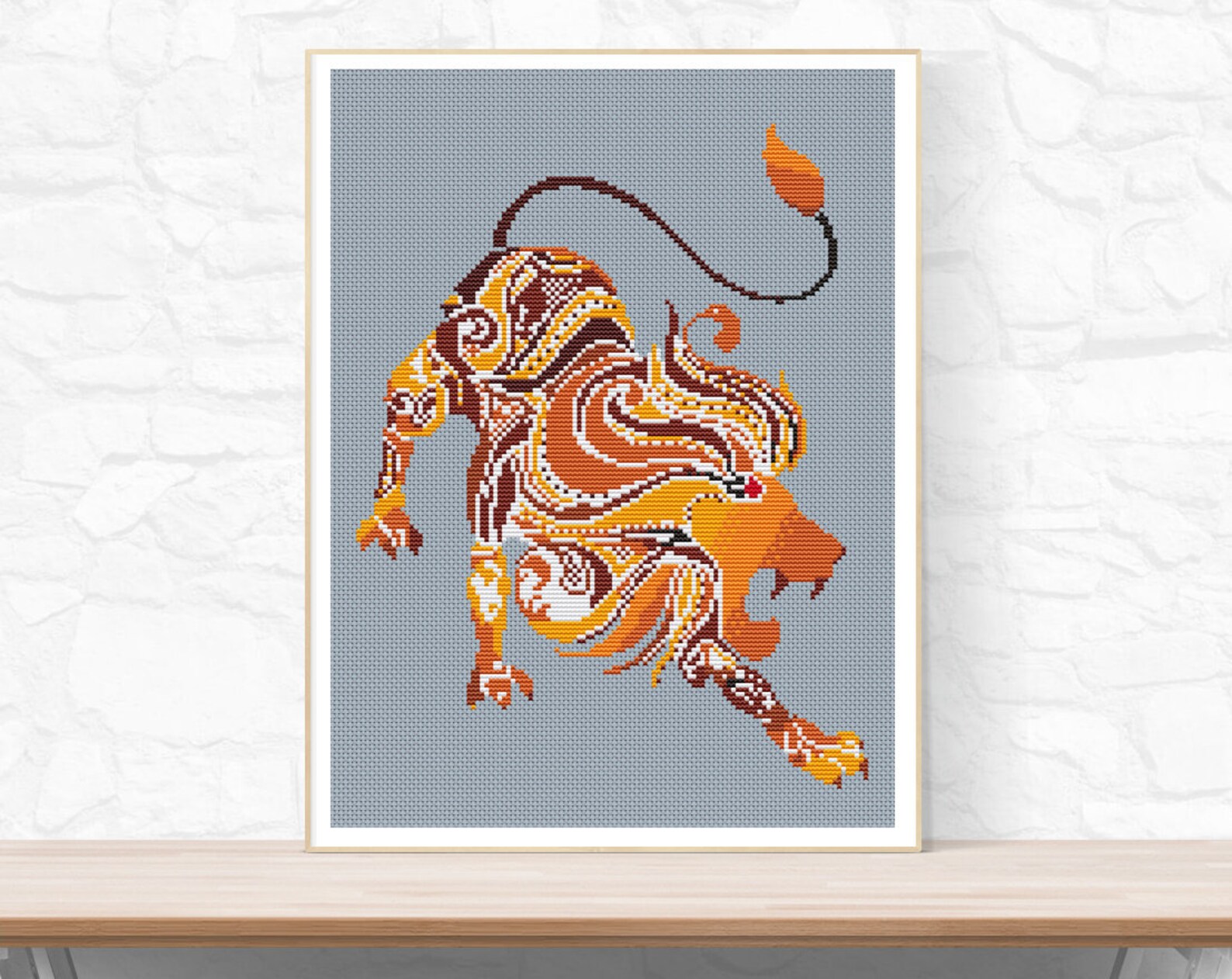 Leo Cross Stitch Pattern Astrology Cross Stitch Pattern Leo | Etsy