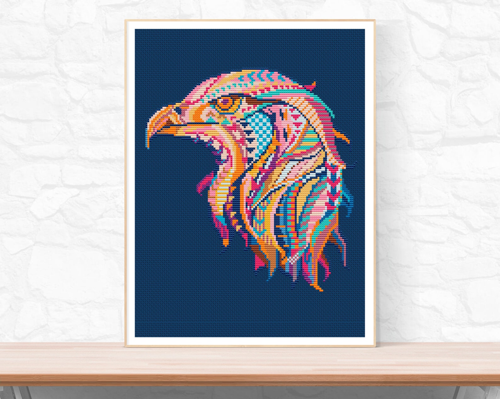 Mandala Eagle. Cross Stitch Pattern PDF. Cross Stitch Supply. Hand ...
